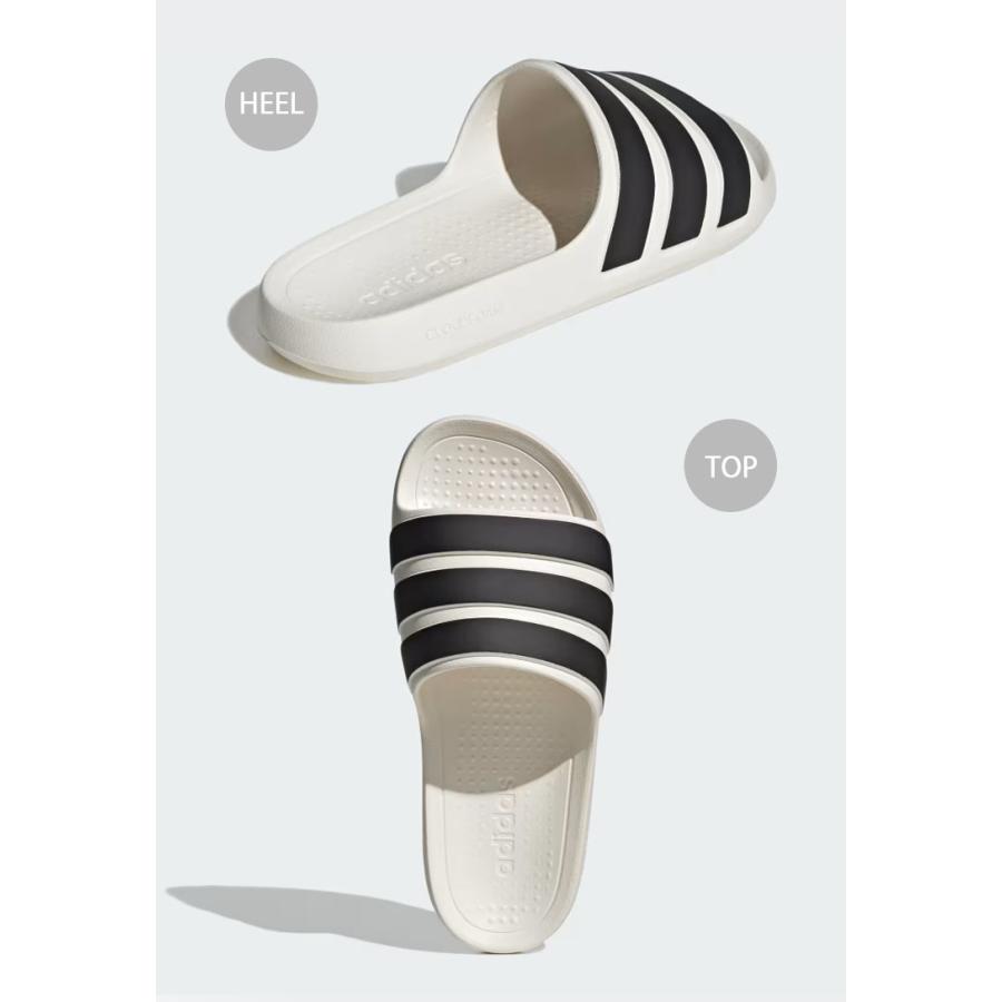 adidas アディダス シャワーサンダル スライドサンダル ADILETTE FLOW リカバリーサンダル WHITE IG6858 ...