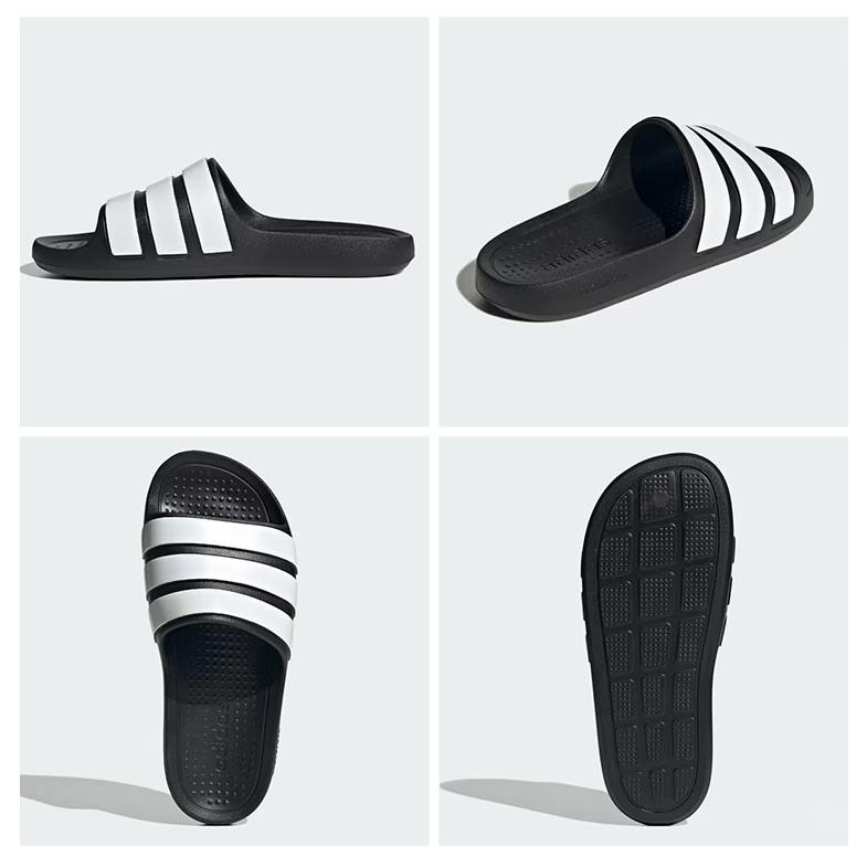 adidas アディダス シャワーサンダル スライドサンダル ADILETTE FLOW リカバリーサンダル WHITE IG6858 ...
