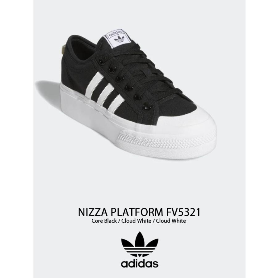 adidas アディダス スニーカー レディース NIZZA PLATFORM W FV5321 ニッツァ プラットフォーム BLACK ...