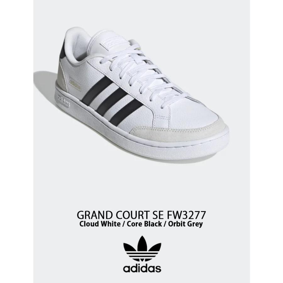 adidas（アディダス） スニーカー GRAND COURT SE グランドコート SE BLACK WHITE GREY FW3277 ...