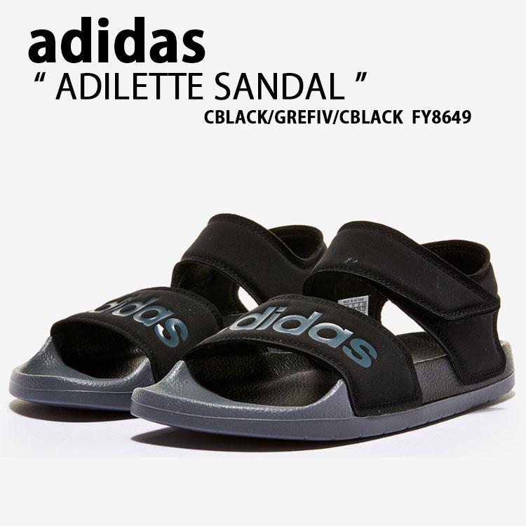 adidas アディダス サンダル スポーツサンダル ADILETTE SANDAL アディレッタ BLACK FY8649 サイズ調整 ロゴ ...