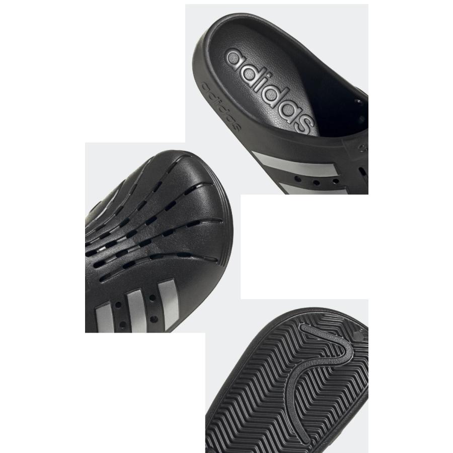 adidas（アディダス） サンダル スリッパ ADILETTE CLOGS FY8969 Black Silver アディレッタ クロッグ ...