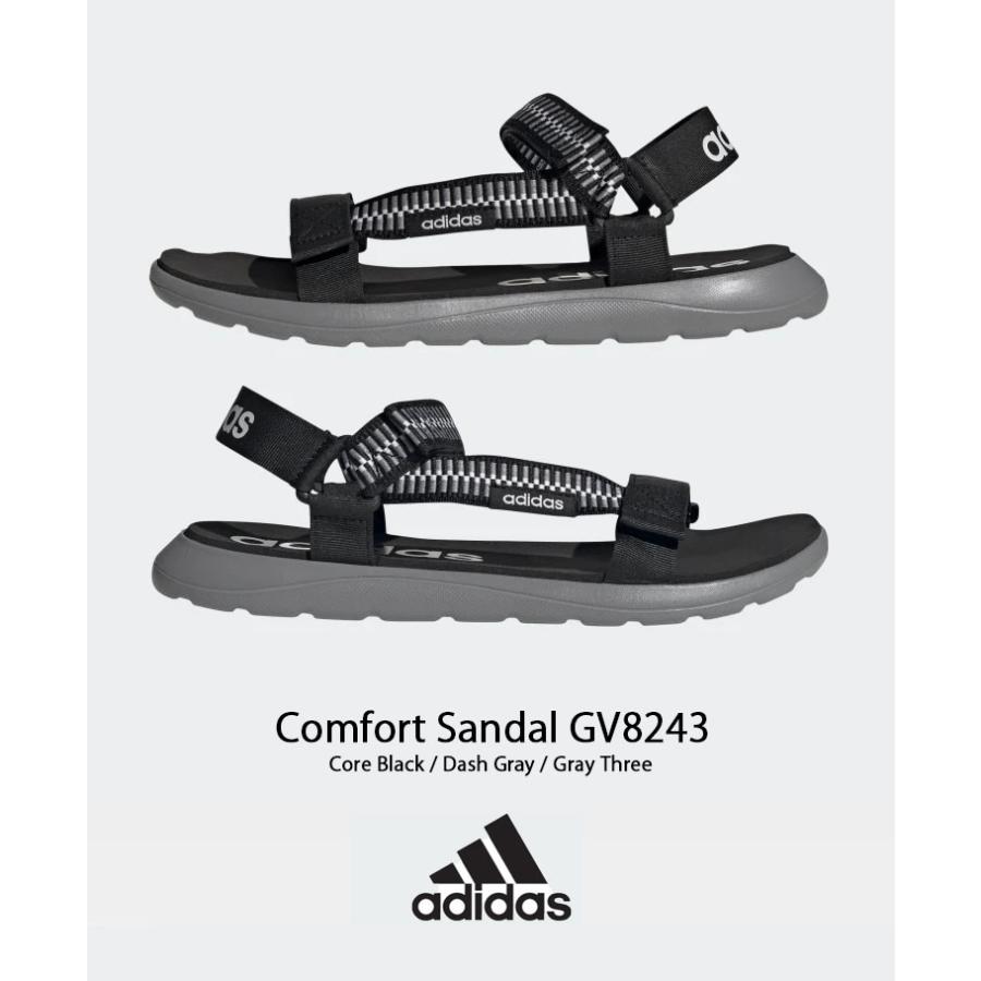 adidas アディダス サンダル COMFORT SANDAL GV8243 スポーツサンダル スポサン コンフォートサンダル BLACK ...