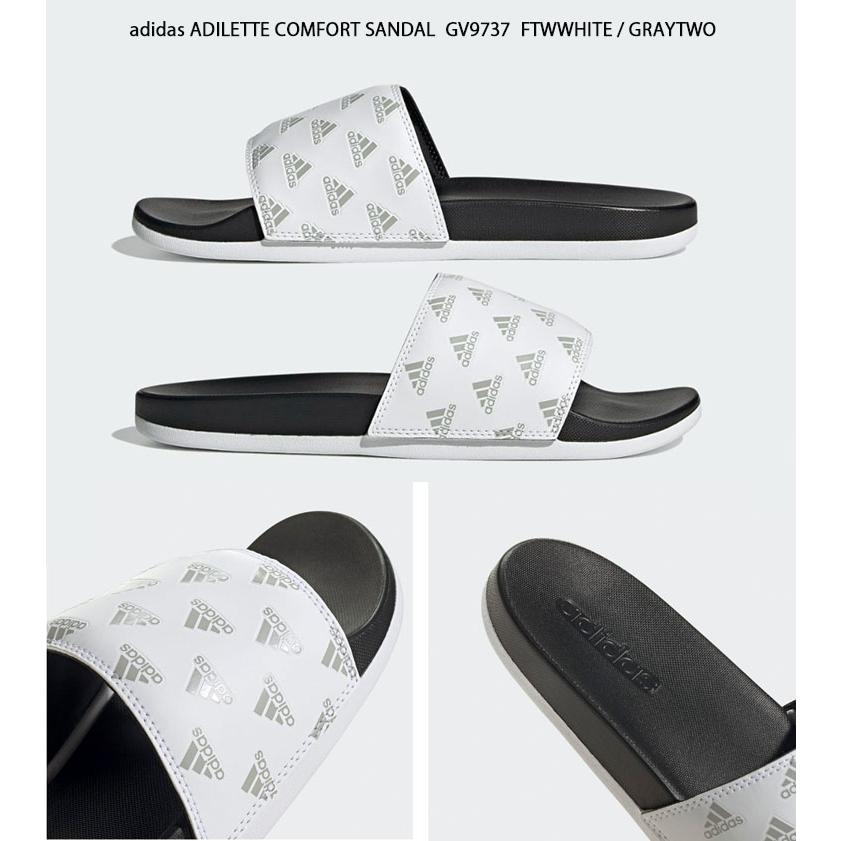 adidas アディダス サンダル スリッパ ADILETTE COMFORT GV973 アディレッタ BLACK WHITE CARBON ...