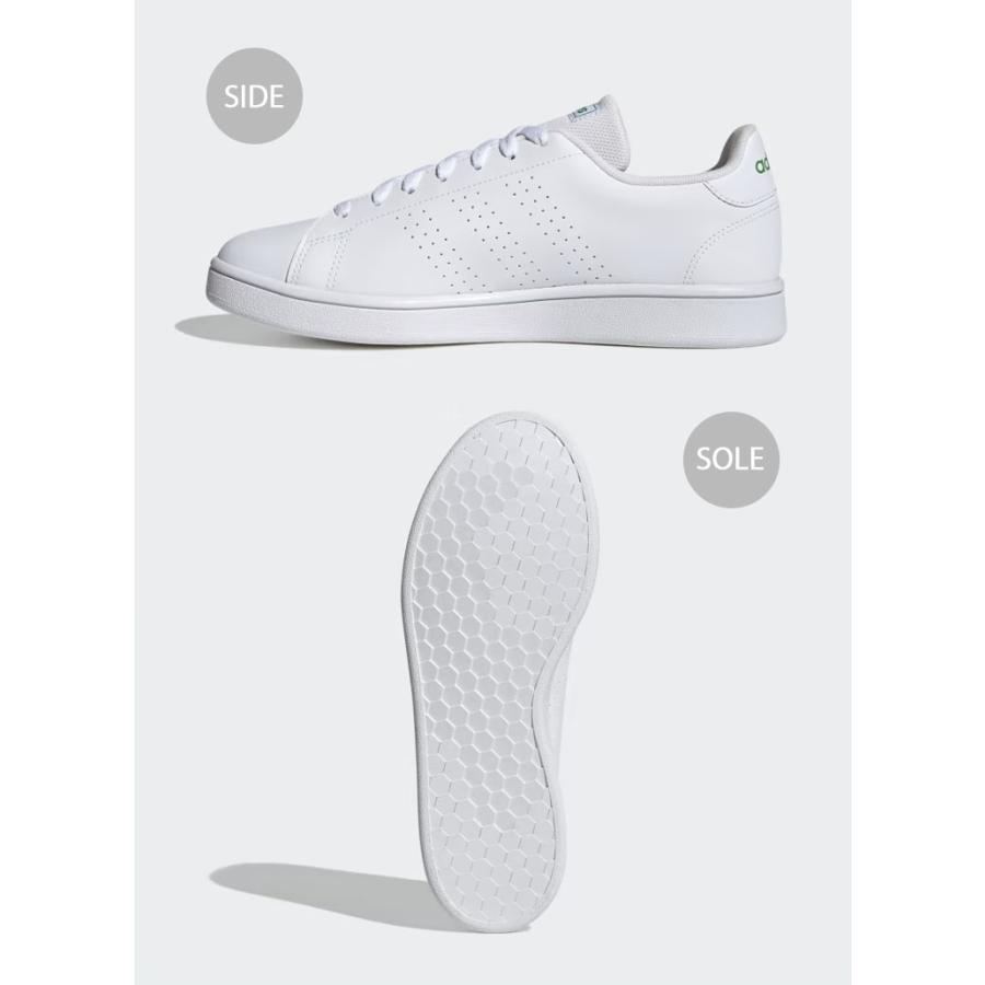 adidas（アディダス） スニーカー ADVANCOURT BASE LIFESTYLE GW2063 アドバンコート WHITE ...