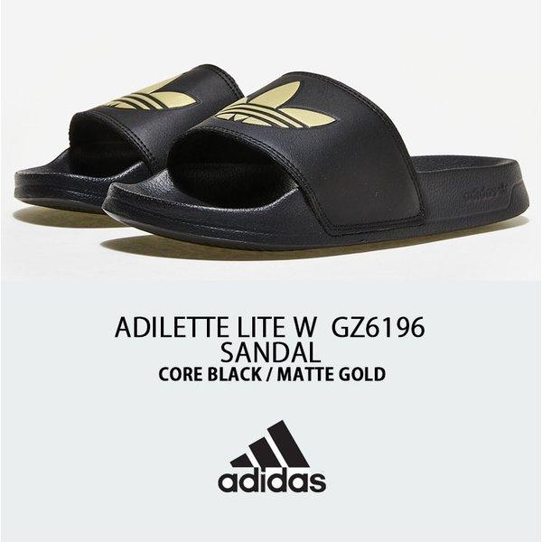 adidas アディダス サンダル スリッパ ADILETTE LITE W アディレッタ ライト BLACK GOLD GZ6196 ...