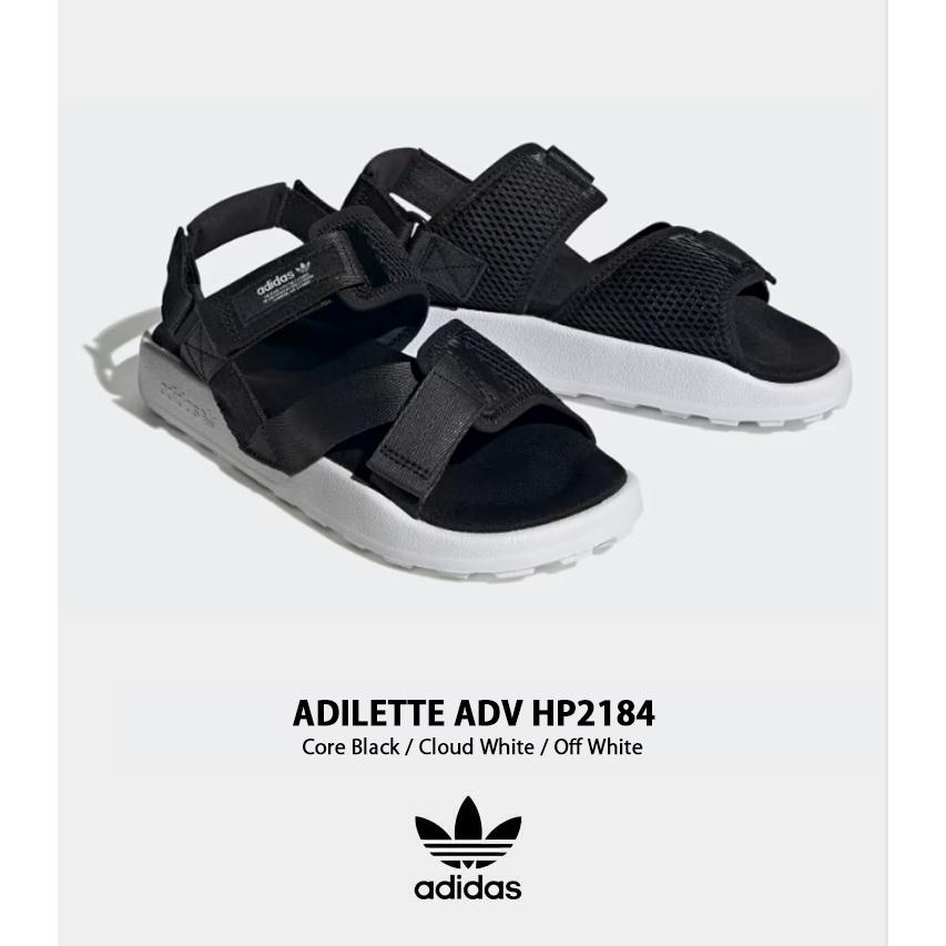 adidas アディダス サンダル ADILETTE アディレッタ アドベンチャー HP2184 BLACK WHITE コアブラック ...