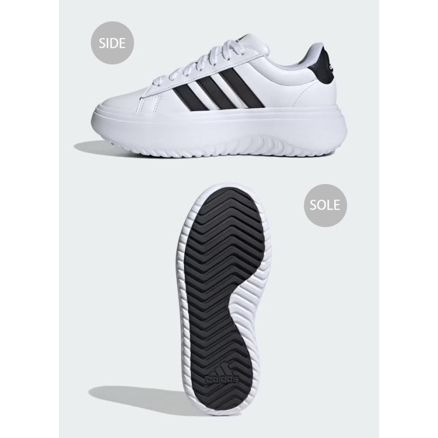 adidas アディダス スニーカー 厚底 GRANDCOURT PLATFORM IE1092 グランドコート プラットフォーム WHITE ...