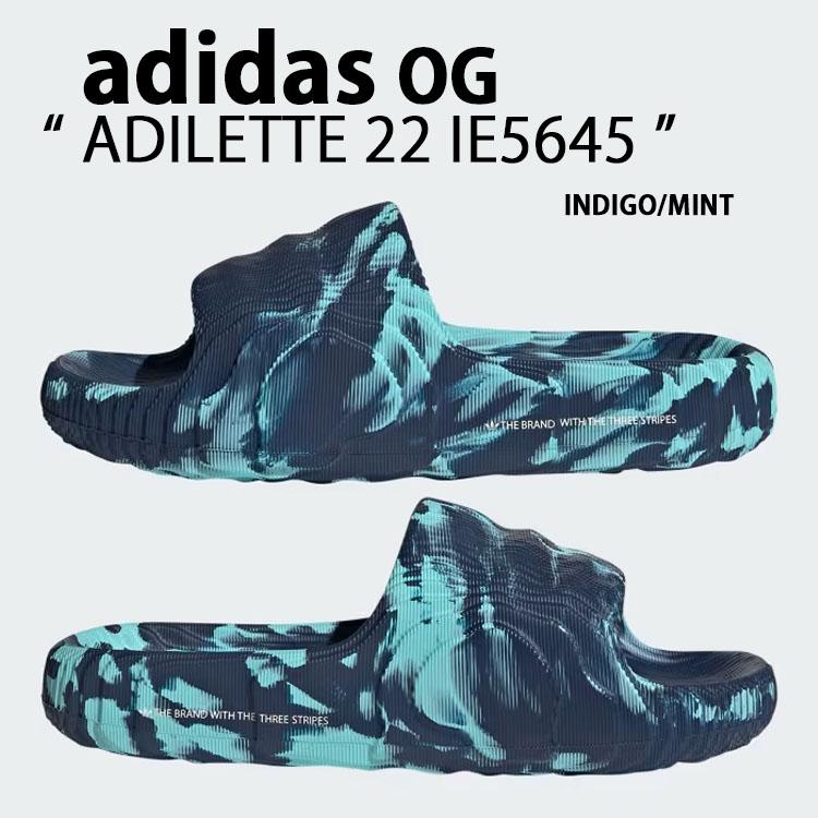 adidas originals アディダス サンダル ADILETTE 22 SLIDE SANDAL ネイビー マーブル INDIGO ...