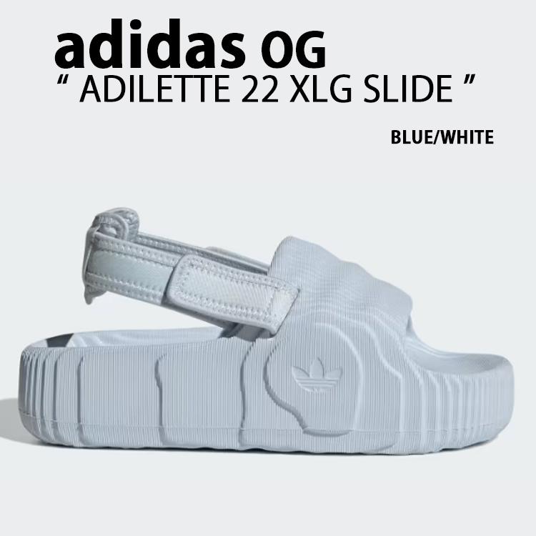 adidas originals アディダス レディース サンダル 厚底 ADILETTE 22 XLG SLIDE IF9490 ブルー ...