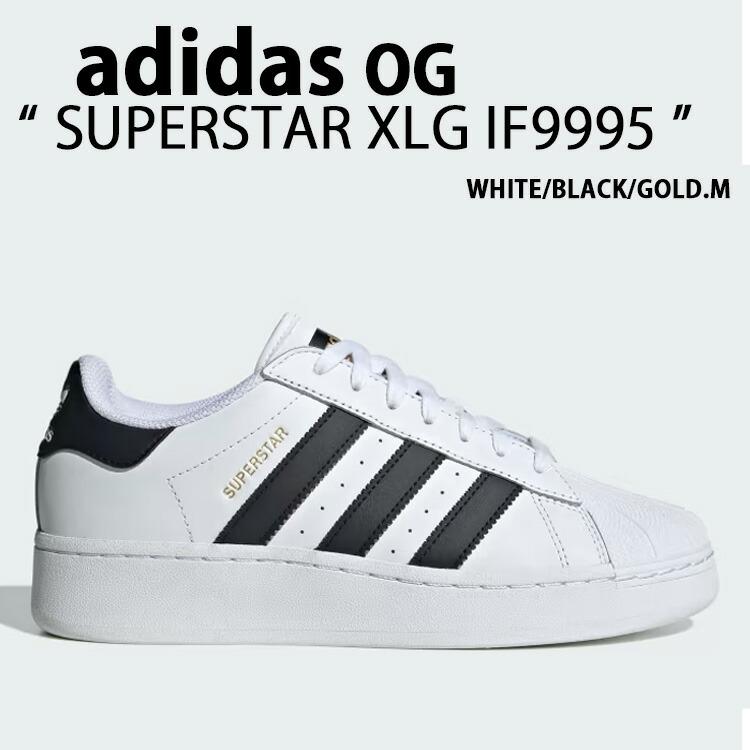 adidas originals アディダス スニーカー SUPERSTAR XLG WHITE BLACK GOLD IF9995 ...