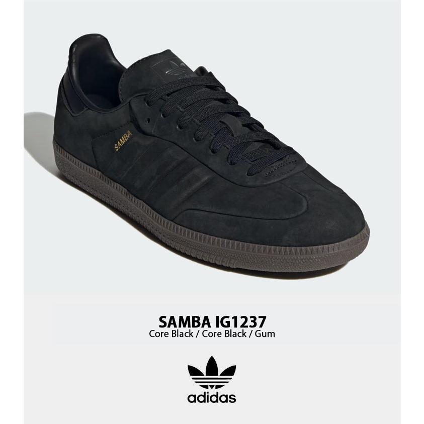 adidas originals アディダス スニーカー SAMBA IG1237 サンバ BLACK GUM シューズ レザーアッパー ...