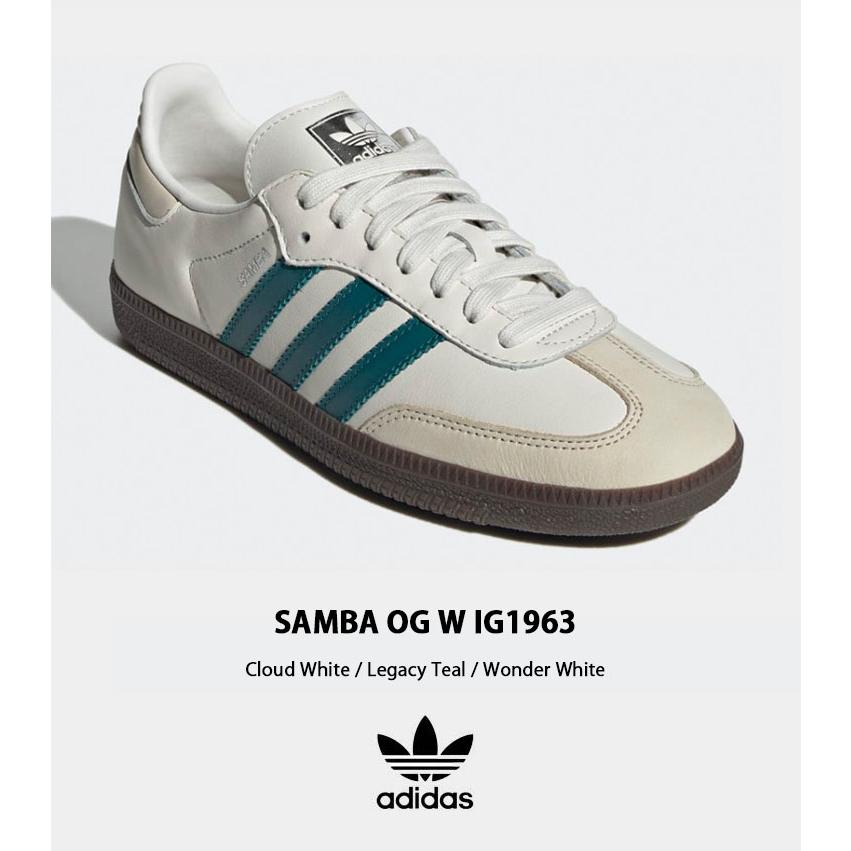 adidas originals アディダス レディース スニーカー SAMBA OG W サンバ オリジナル WHITE TEAL ...