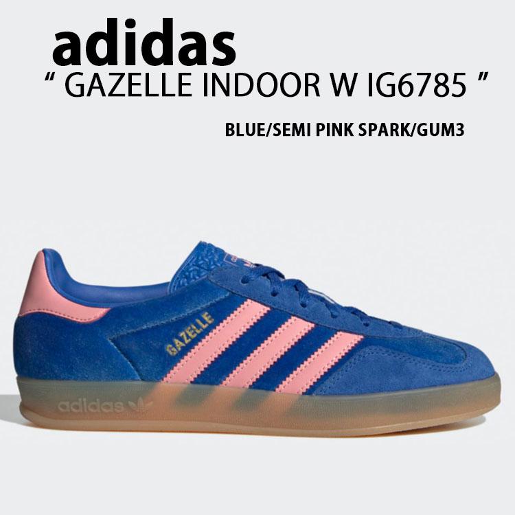 adidas アディダス スニーカー GAZELLE INDOOR W IG6785 BLUE PINK GUM ガゼル インドア ウィメンズ ...