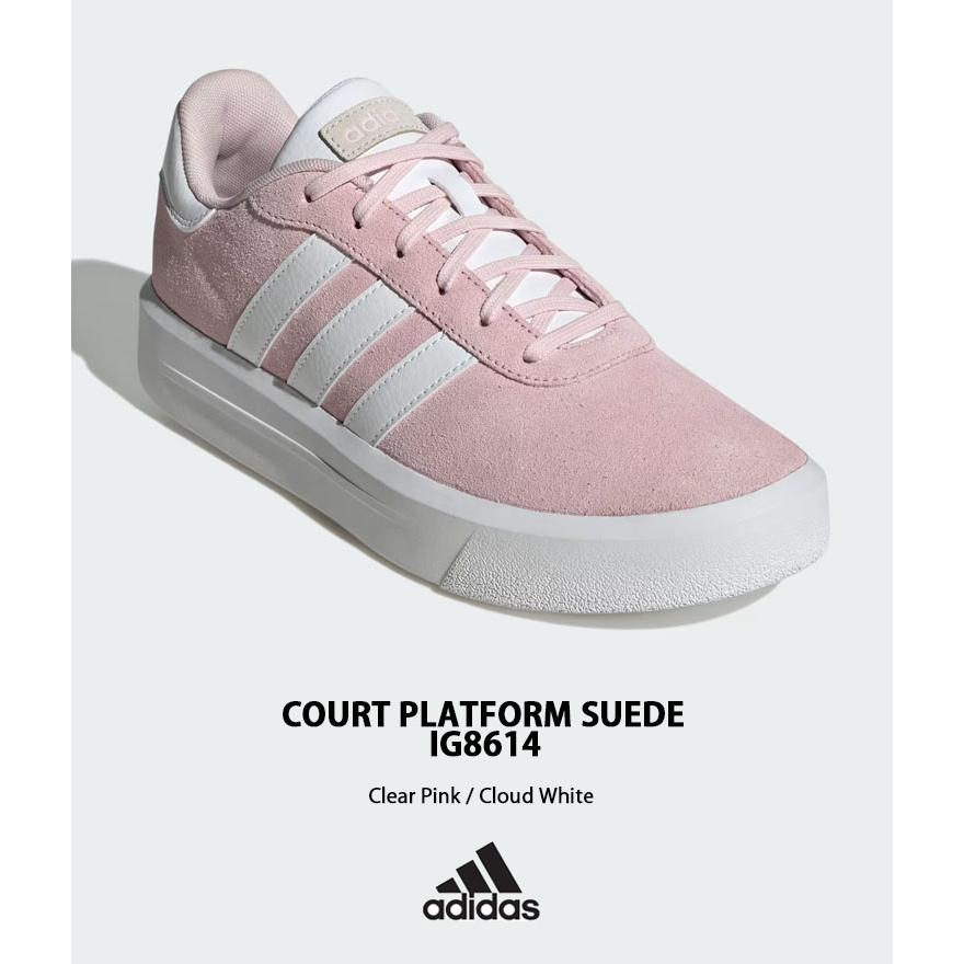 adidas アディダス スニーカー 厚底 COURT PLATFORM SUEDE IG8614 コート プラットフォーム スエード ...