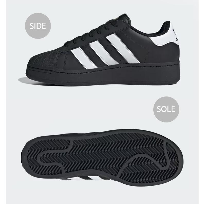 adidas originals アディダス スニーカー SUPERSTAR XLG BLACK WHITE GOLD IG9777 ...