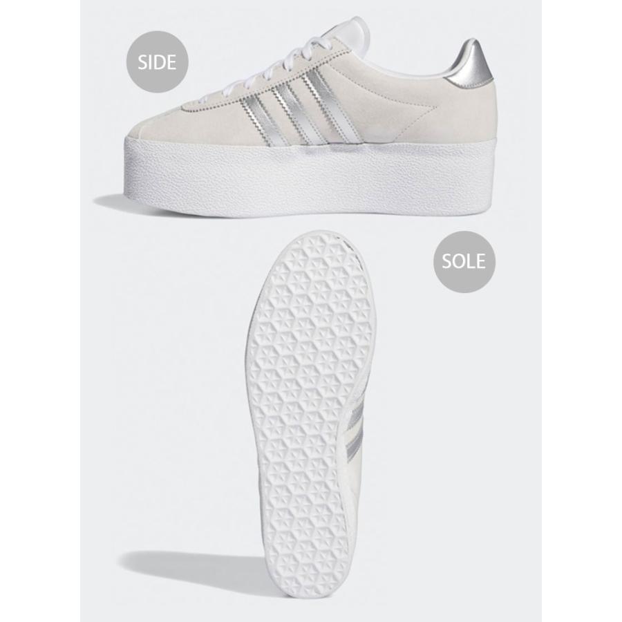 adidas アディダス スニーカー GAZELLE UP W IH1291 WHITE GREY BLACK ガゼル アップ ウィメンズ ...