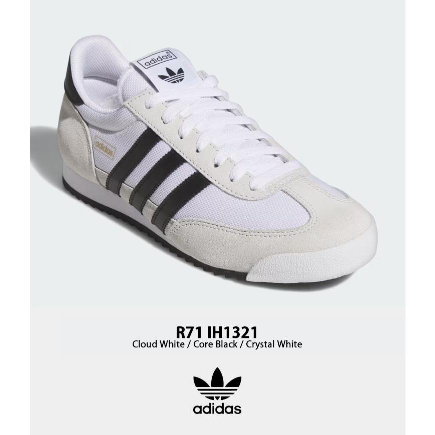 adidas originals アディダス スニーカー R71 IH1321 WHITE BLACK シューズ スエードアッパー ホワイト ...