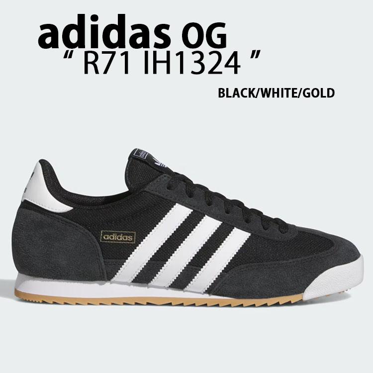 adidas originals アディダス スニーカー R71 IH1324 BLACK WHITE GOLD シューズ スエードアッパー ...