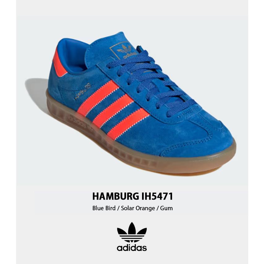 adidas（アディダス） adidas Originals スニーカー HAMBURG IH5471 BLUE ORANGE GUM ...