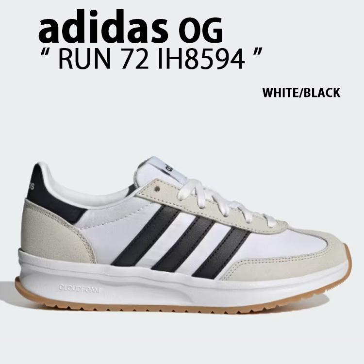 adidas originals アディダス スニーカーRUN 72 IH8594 BLACK WHITE GREY シューズ ブラック ...