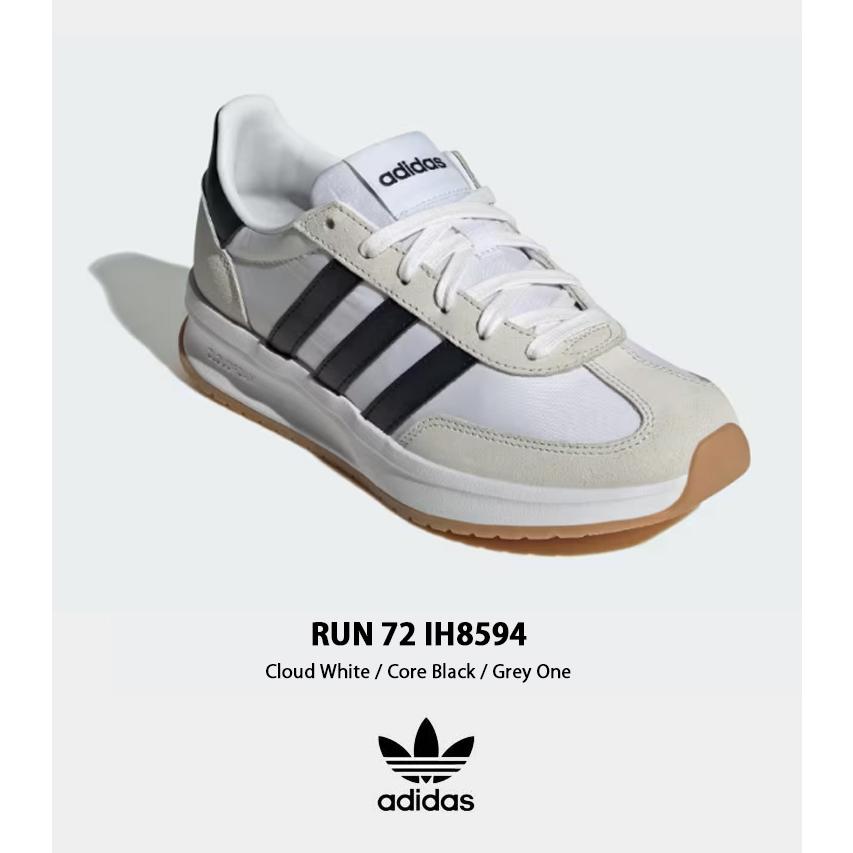 adidas originals アディダス スニーカーRUN 72 IH8594 BLACK WHITE GREY シューズ ブラック ...