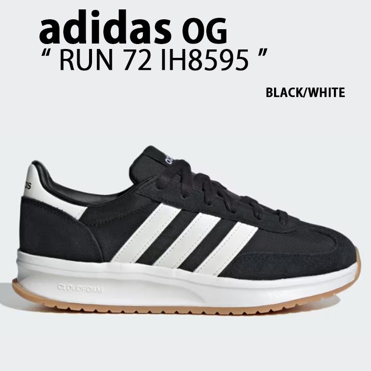 adidas（アディダス） adidas originals スニーカーRUN 72 IH8595 BLACK WHITE シューズ ブラック ...