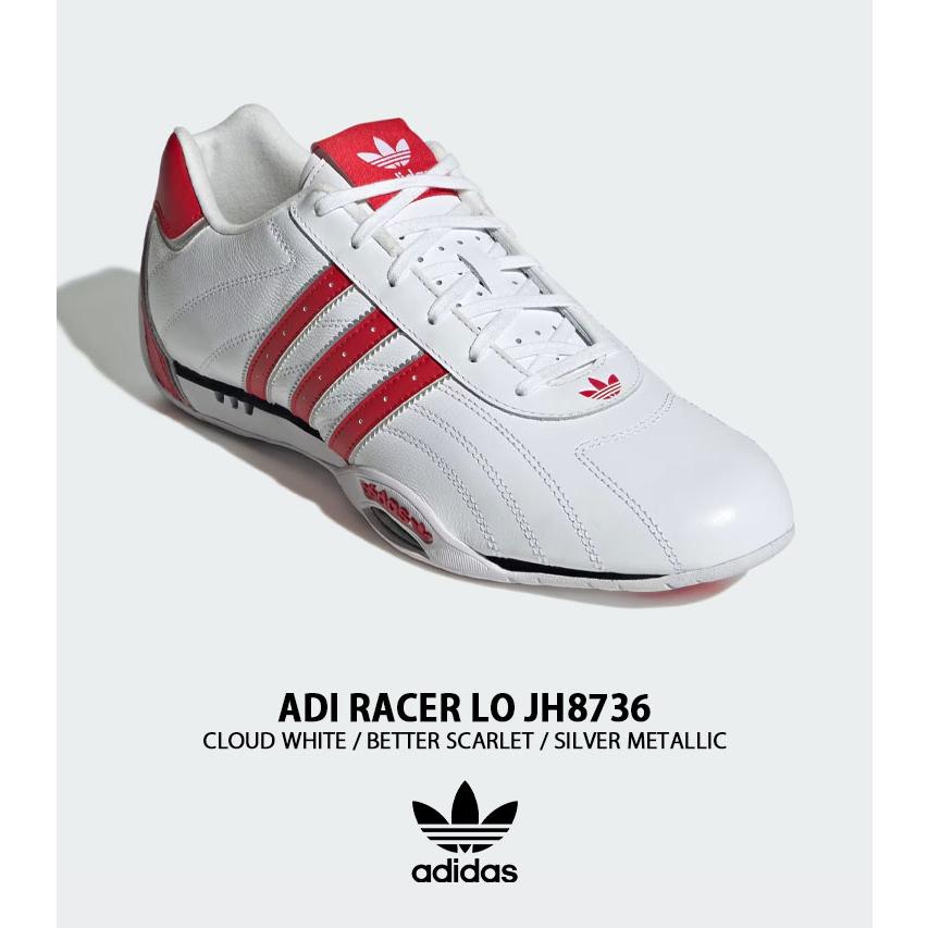 adidas originals アディダス レディース スニーカー ADI RACER LO JH8736 WHITE RED シューズ ...