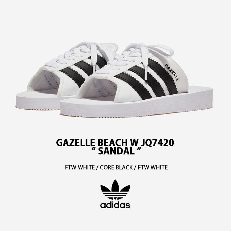 adidas originals アディダス サンダル GAZELLE BEACH W ガゼル ビーチ スライドサンダル WHITE ...