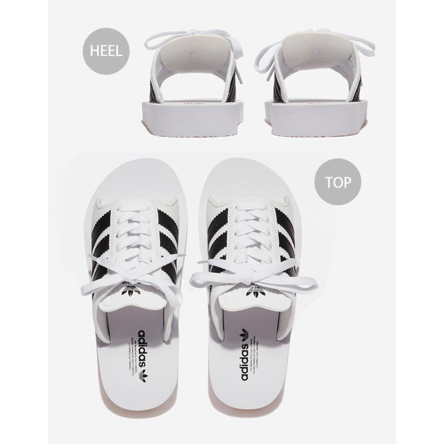 adidas originals アディダス サンダル GAZELLE BEACH W ガゼル ビーチ スライドサンダル WHITE ...