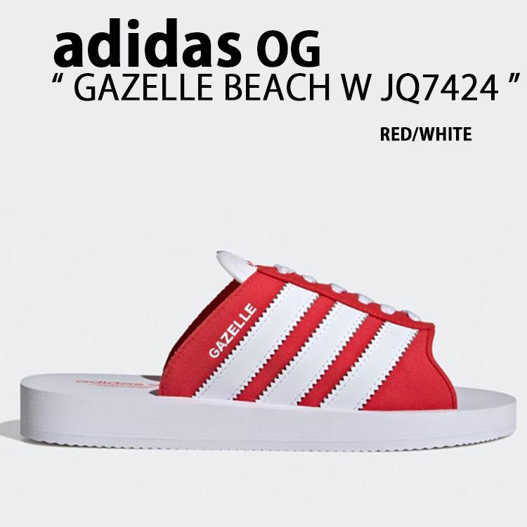 adidas original アディダス GAZELLE BEACH W ガゼル ビーチ シャワーサンダル スライドサンダル RED ...
