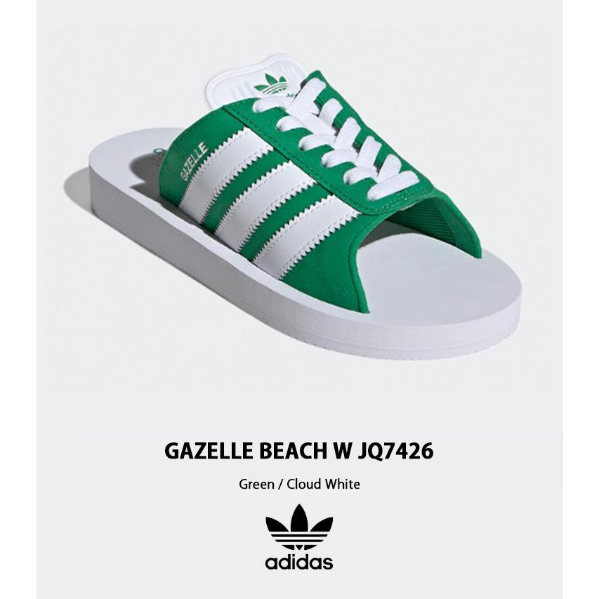 adidas original アディダス GAZELLE BEACH W ガゼル ビーチ シャワーサンダル スライドサンダル GREEN ...
