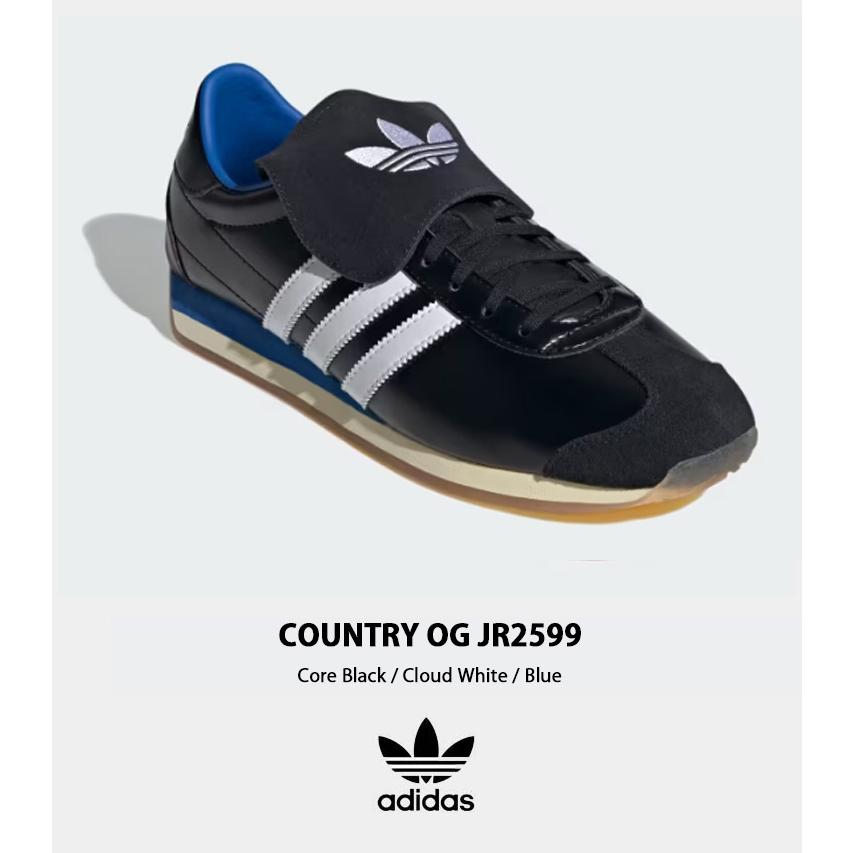 adidas Originals アディダス オリジナルス スニーカー COUNTRY OG JR2599 BLACK WHITE BLUE ...