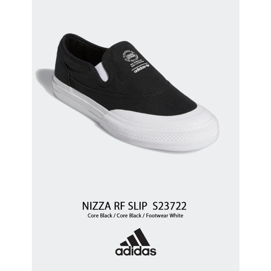 adidas アディダス スリッポン スニーカー NIZZA RF SLIP ニッツァ スリップ S23722 CORE BLACK ...