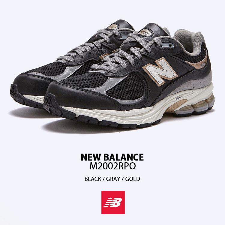 New Balance ニューバランス スニーカー M2002 M2002RPO BLACK GRAY GOLD シューズ ...