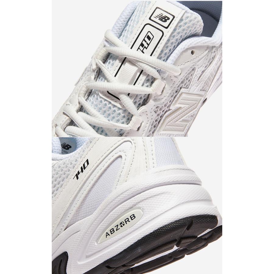 New Balance ニューバランス スニーカー U740WW2 WHITE シューズ NewBalance740 ホワイト ロゴ メッシュ ...