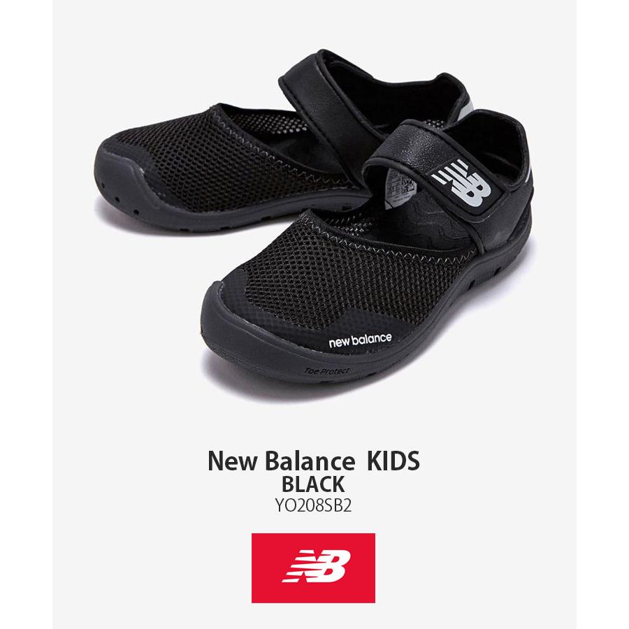 New Balance ニューバランス キッズ アクアシューズ NewBalance 208 BLACK キッズシューズ ブラック ベルクロ ...