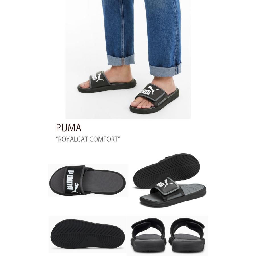 PUMA プーマ サンダル PUMA ROYALCAT COMFORT BLACK CASTLEROCK WHITE シューズ メンズ ...