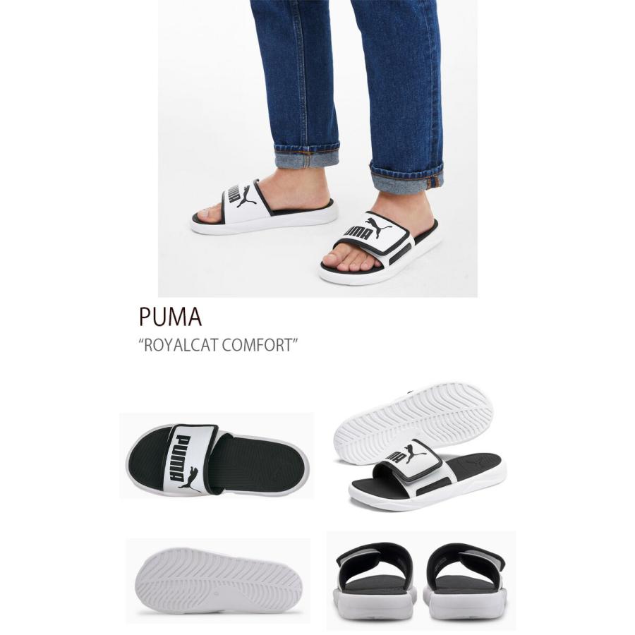 PUMA プーマ サンダル PUMA ROYALCAT COMFORT WHITE BLACK シューズ メンズ レディース 男性用 女性用 ...