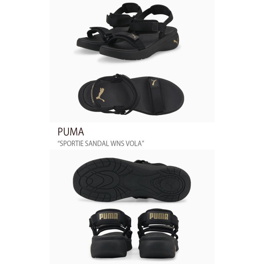 PUMA プーマ サンダル SPORTIE SANDAL WNS VOLA BLACK TEAM GOLD シューズ メンズ レディース 男性 ...
