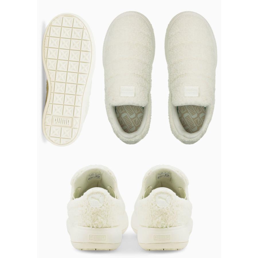 PUMA（プーマ） スニーカー SUEDE MAYU SLIP-ON TEDDY MARSHMALLOW ホワイト 厚底スニーカー シューズ ...
