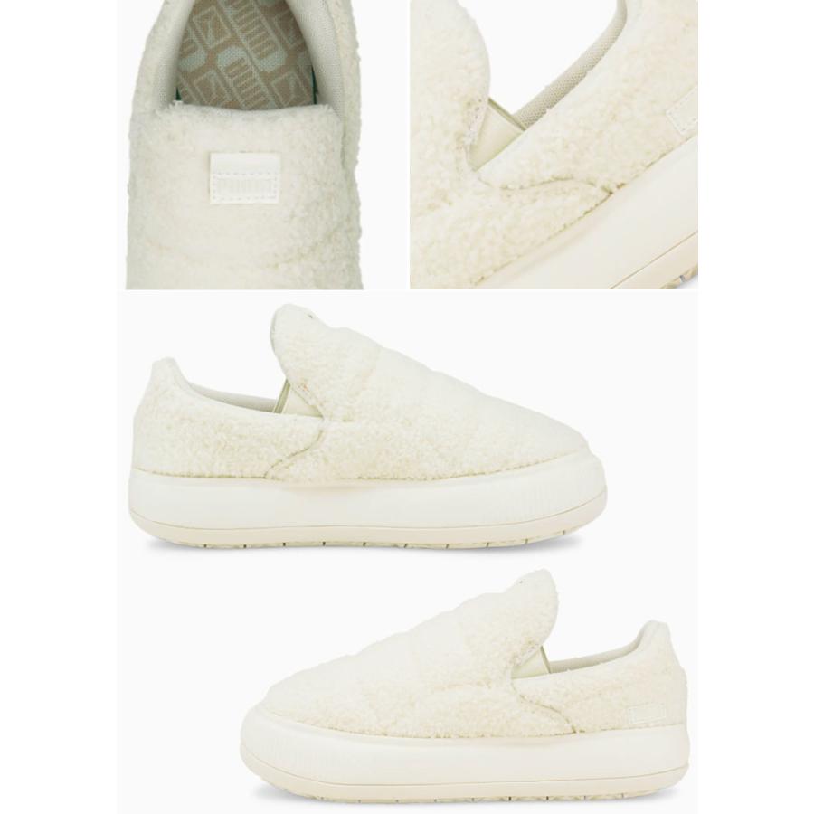PUMA（プーマ） スニーカー SUEDE MAYU SLIP-ON TEDDY MARSHMALLOW ホワイト 厚底スニーカー シューズ ...