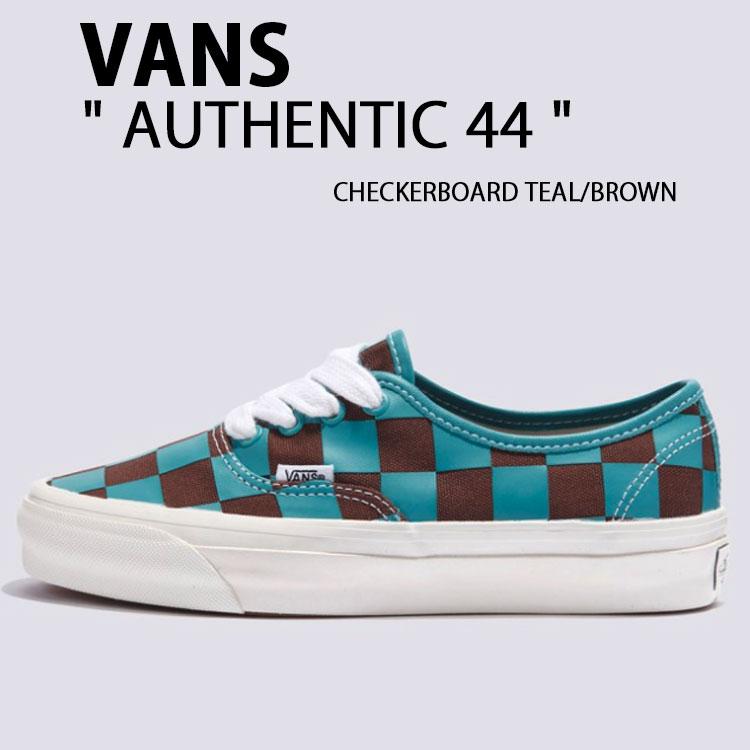VANS バンズ スニーカー AUTHENTIC 44 CHECKERBOARD TEAL BROWN VN000D5KERD ...