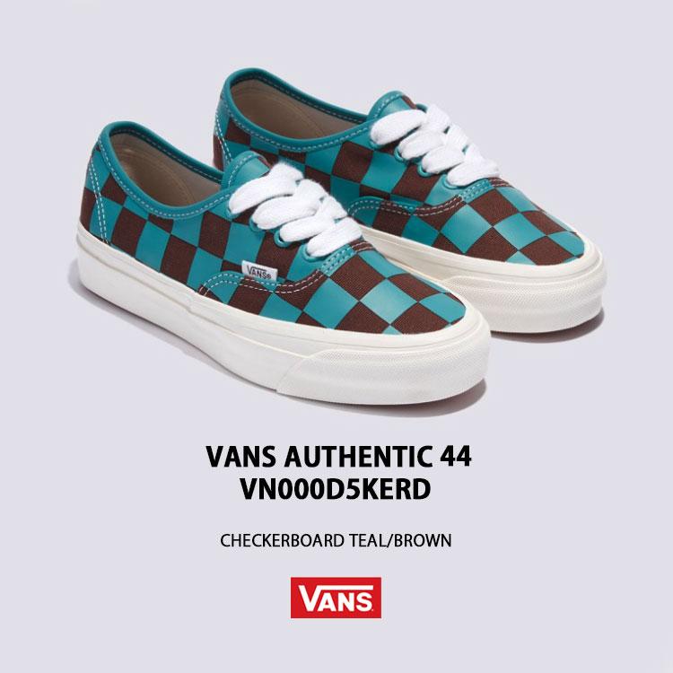 VANS バンズ スニーカー AUTHENTIC 44 CHECKERBOARD TEAL BROWN VN000D5KERD ...