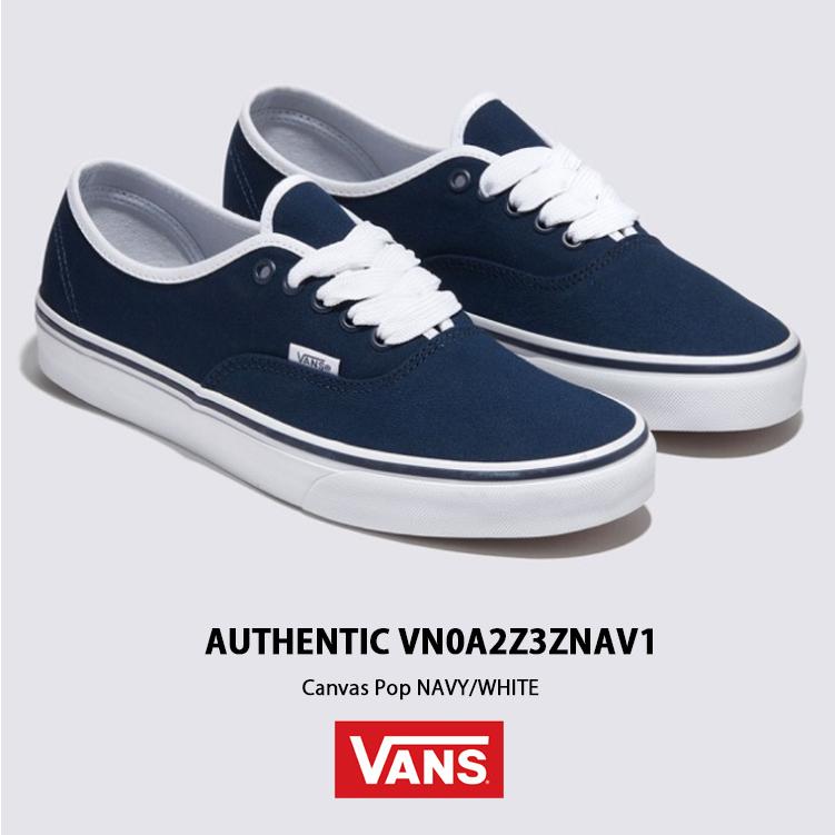 VANS バンズ スニーカー AUTHENTIC CANVAS POP NAVY WHITE VN0A2Z3ZNAV オーセンティック ...