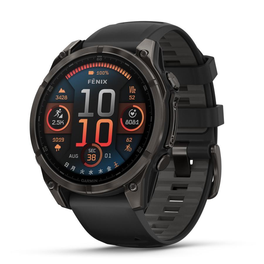 fenix（GARMIN） 正規販売店 ガーミン フェニックス 8 fenix Sapphire AMOLED 47mm Ti Carbon ...