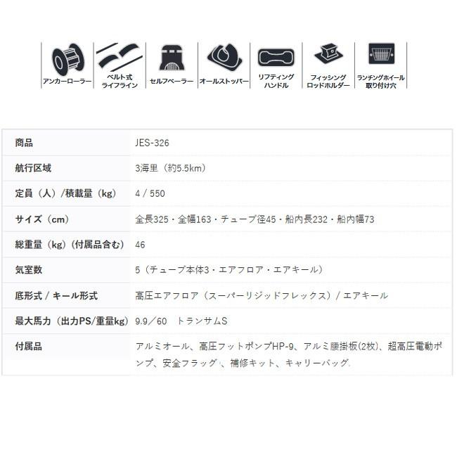 (JOYCRAFT/ジョイクラフト) JESシリーズ JES-326 4人乗り 超高圧電動ポンプ付 ゴムボード : 熊人Yahoo!店 - 通販 - Yahoo!ショッピング