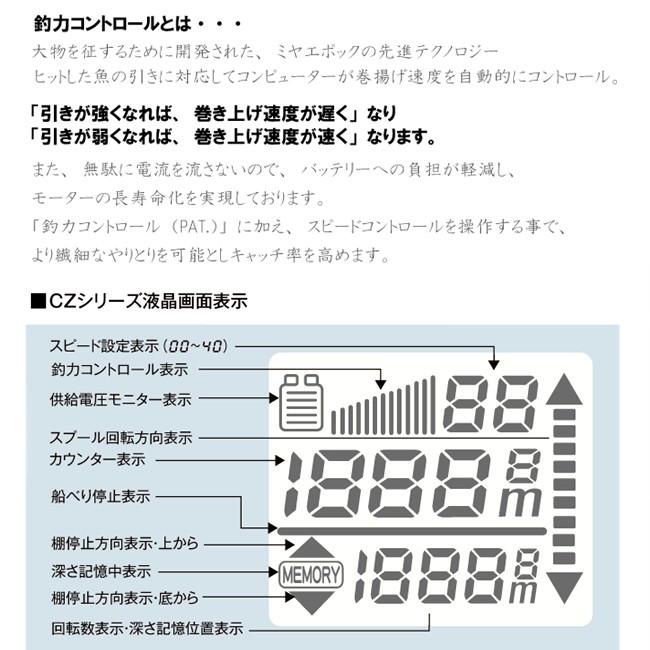 電動リール COMMAND Z-10HP 12V ミヤエポック : 熊人Yahoo!店 - 通販 - Yahoo!ショッピング