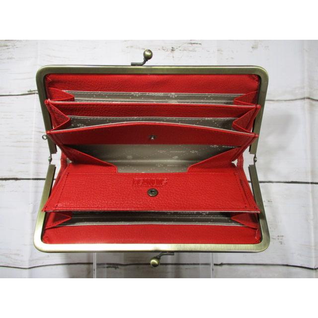 SNOOPY（スヌーピー） 財布 レディース 長財布 がま口 ブランド レッド