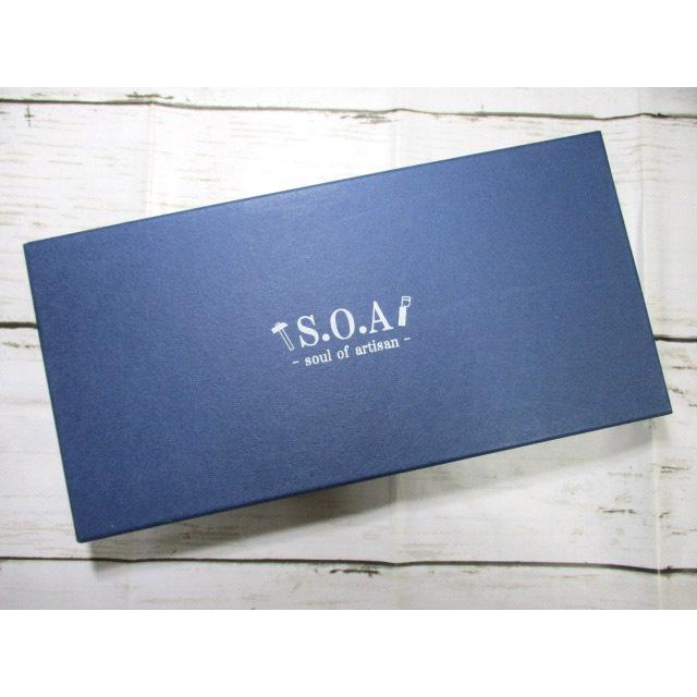 財布 メンズ レディース 長財布 ラウンド ブランド S.O.A 本革 牛革